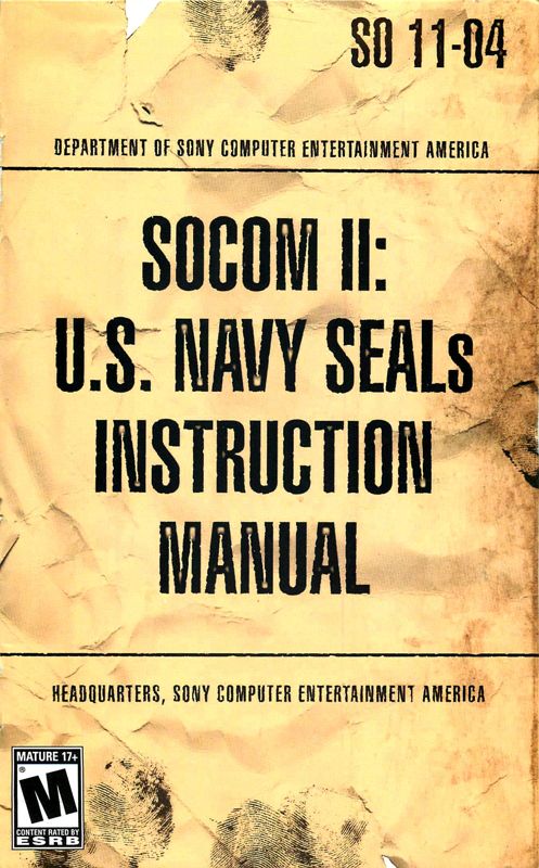 SOCOM II: U.S. Navy SEALs cover or packaging material - MobyGames