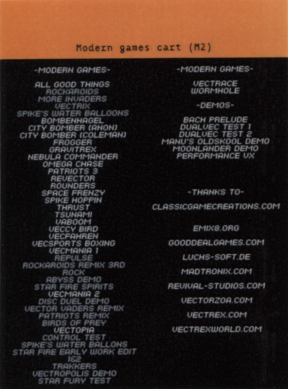 Vectrex Multicart Bundle cover or packaging material - MobyGames