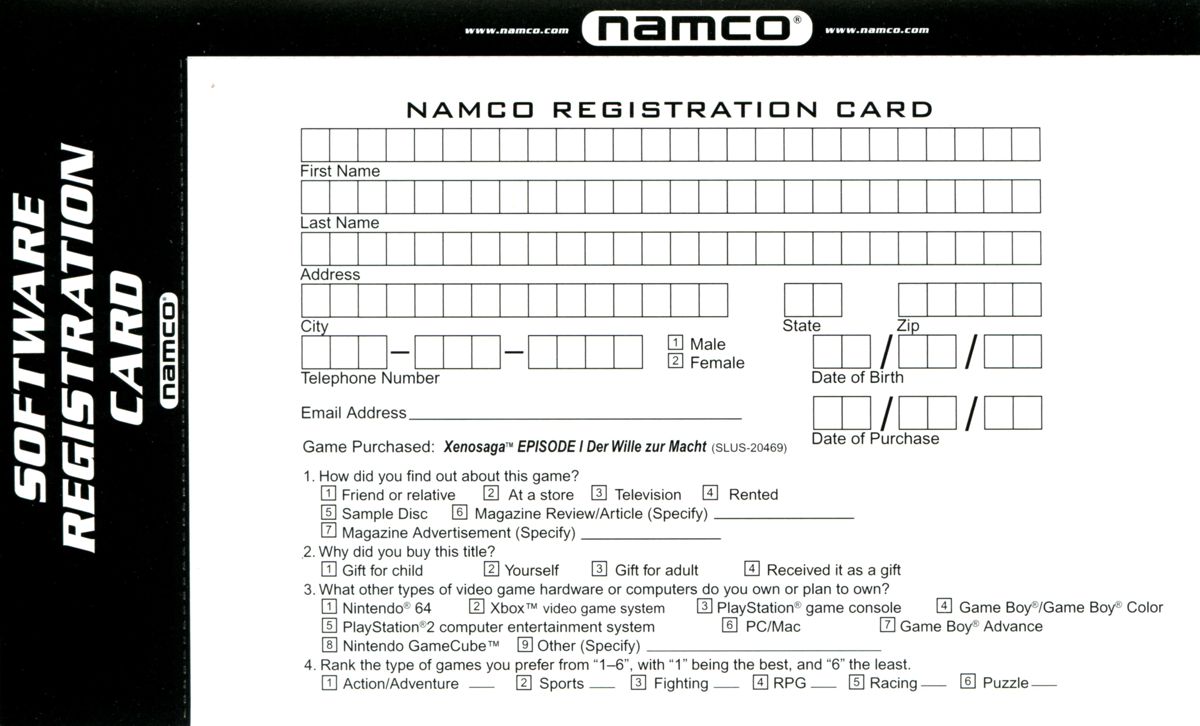 Xenosaga: Episode I - Der Wille zur Macht cover or packaging material ...