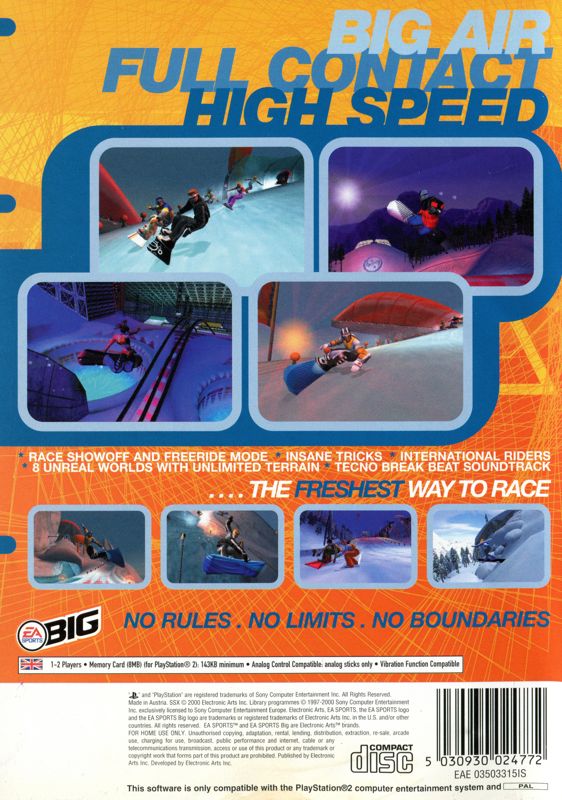 SSX cover or packaging material - MobyGames