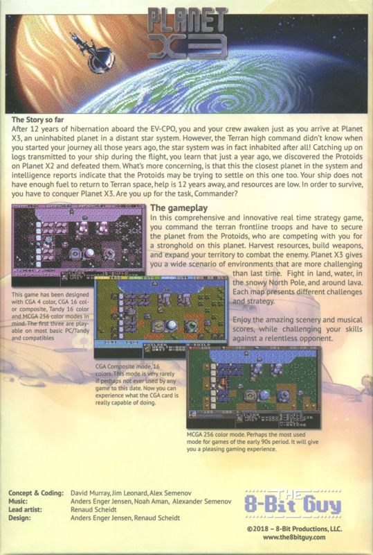 Planet X3 cover or packaging material - MobyGames