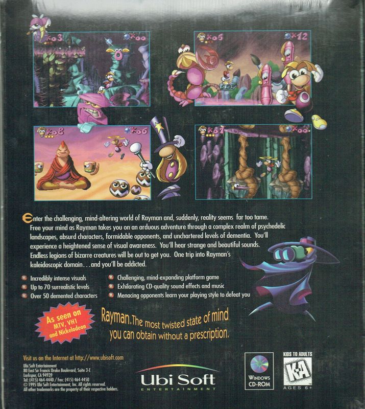 Rayman cover or packaging material - MobyGames