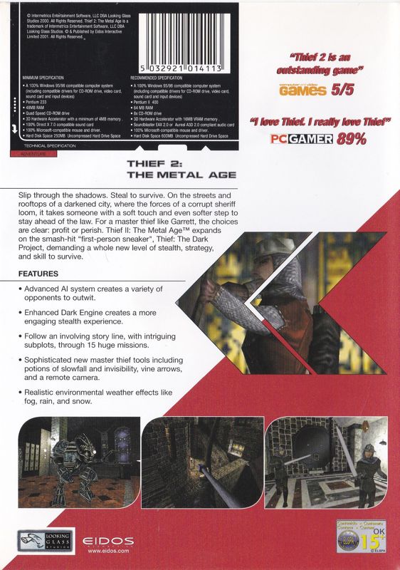 Thief II: The Metal Age cover or packaging material - MobyGames
