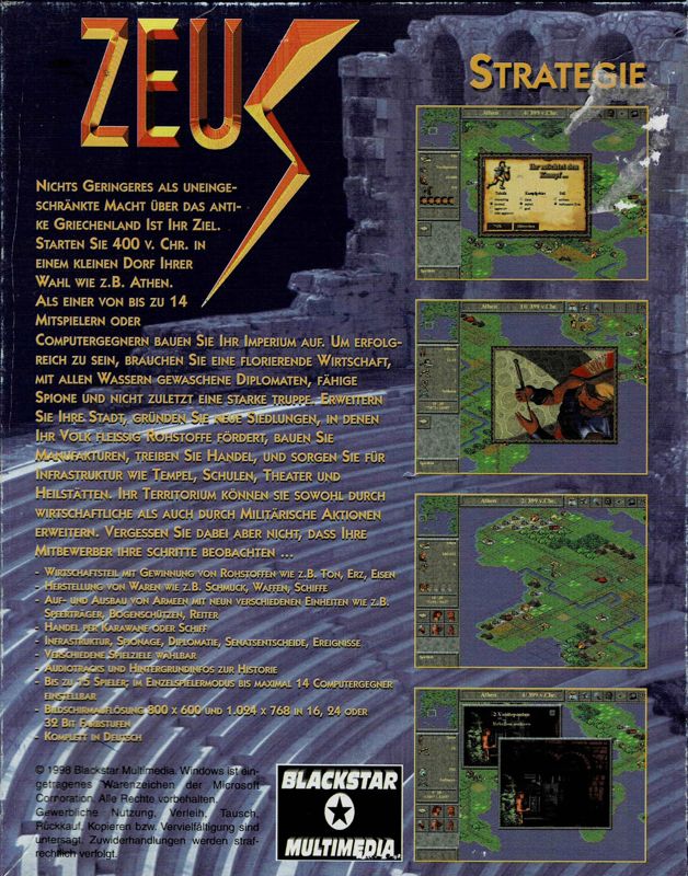 Zeus cover or packaging material - MobyGames