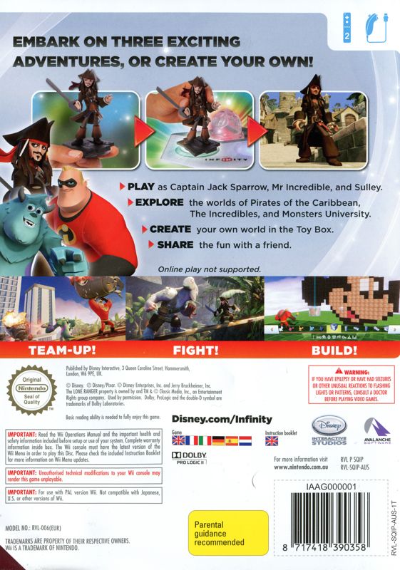Disney Infinity cover or packaging material - MobyGames