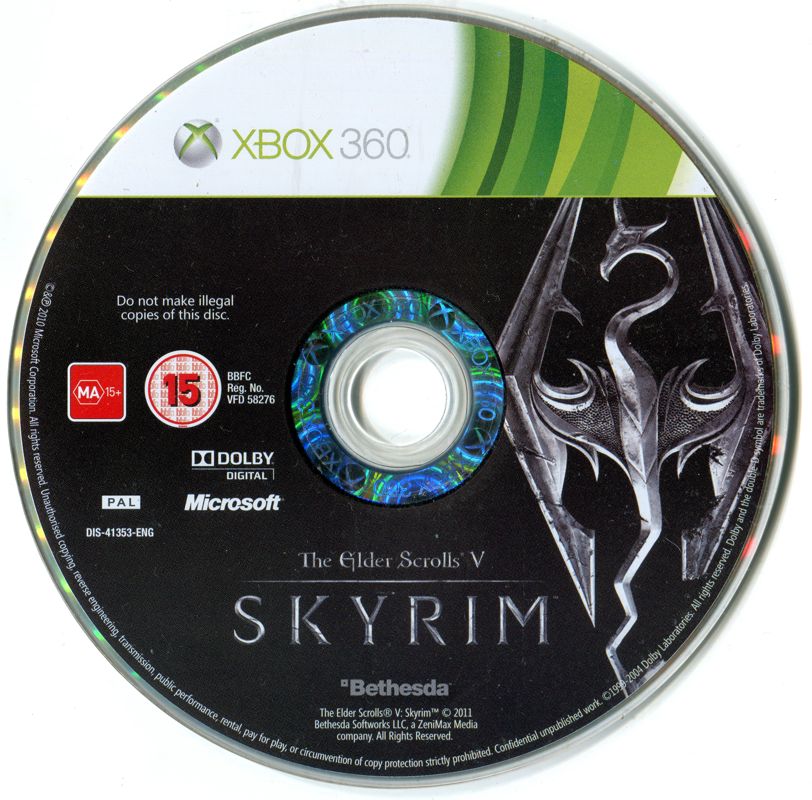 The Elder Scrolls V: Skyrim cover or packaging material - MobyGames
