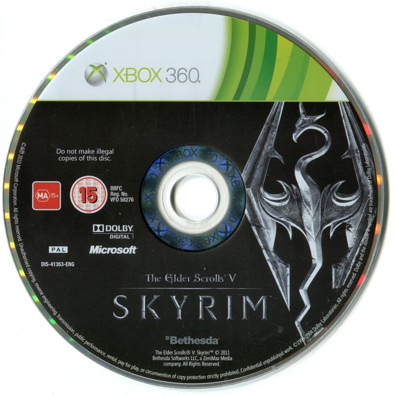 The Elder Scrolls V: Skyrim cover or packaging material - MobyGames