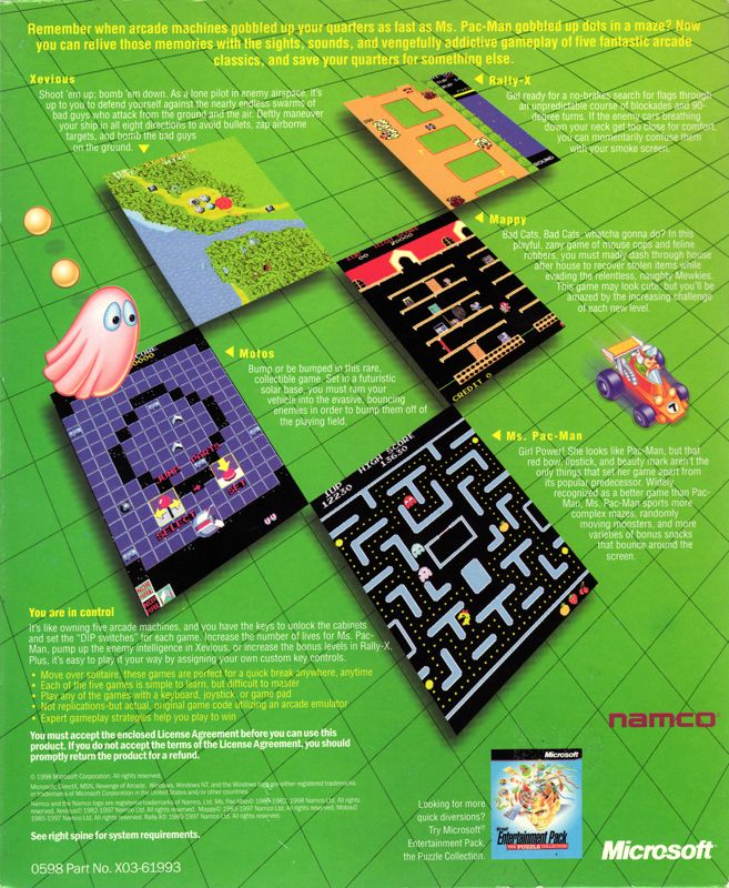 Microsoft Revenge of Arcade cover or packaging material - MobyGames