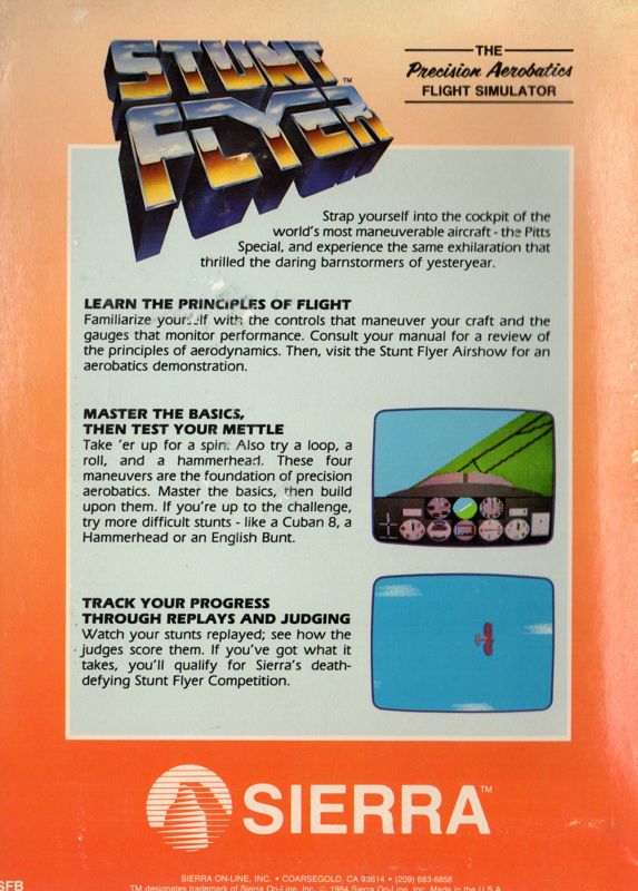 Stunt Flyer cover or packaging material - MobyGames