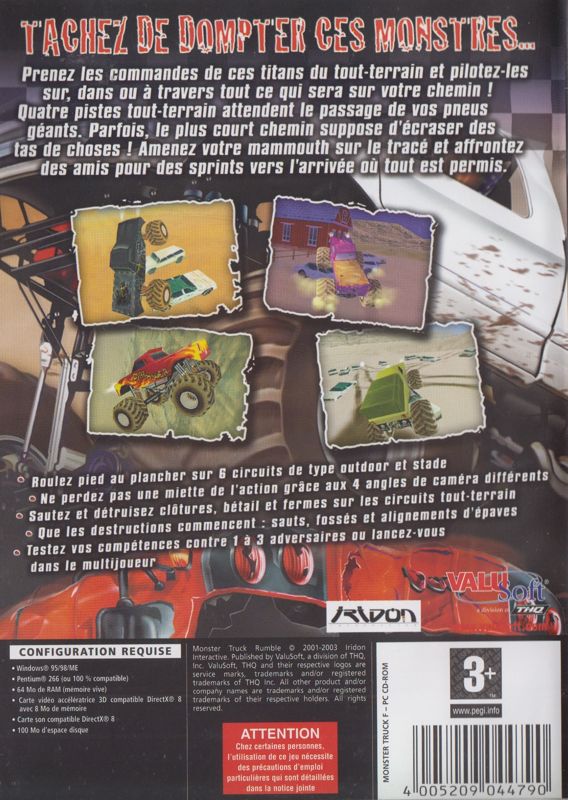 Monster Truck Rumble cover or packaging material - MobyGames