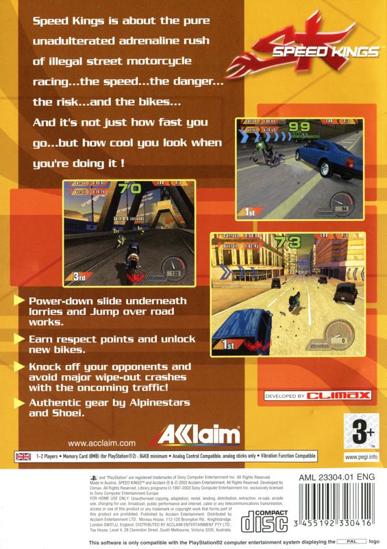 Speed Kings cover or packaging material - MobyGames