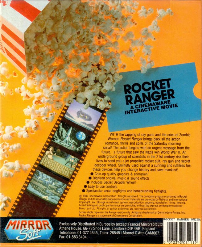 Rocket Ranger cover or packaging material - MobyGames