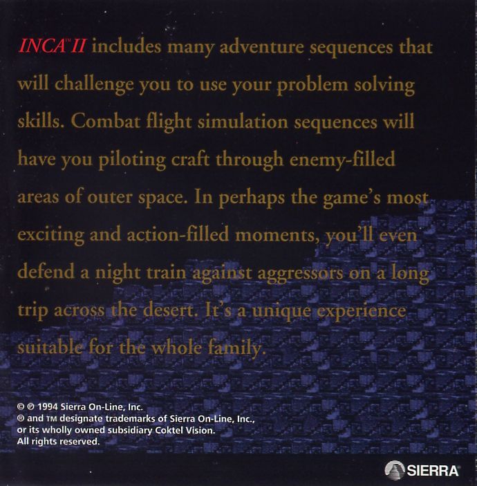 Inca II: Nations of Immortality cover or packaging material - MobyGames