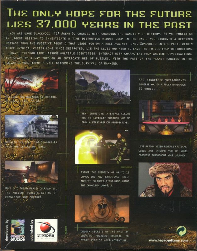 The Journeyman Project 3: Legacy of Time cover or packaging material ...