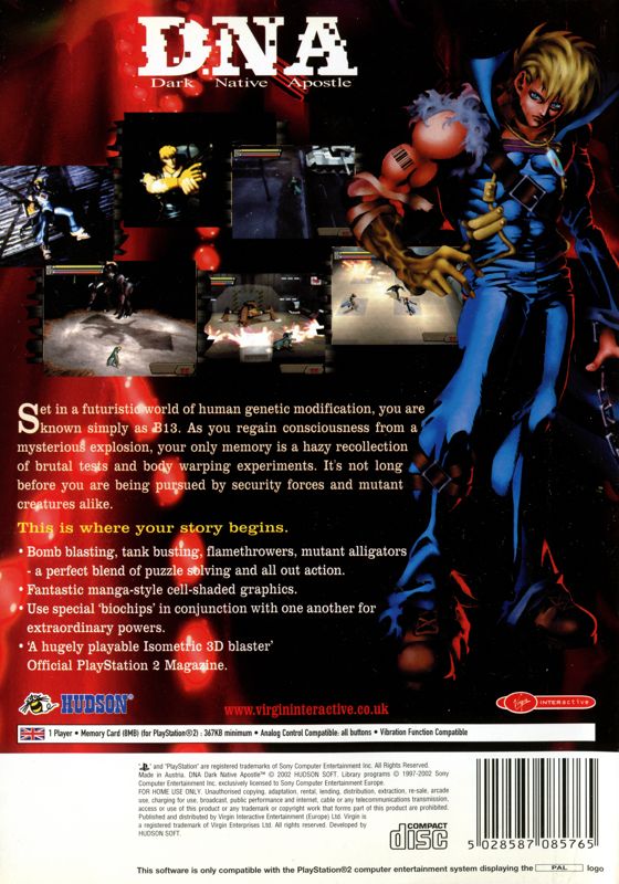 DNA: Dark Native Apostle cover or packaging material - MobyGames