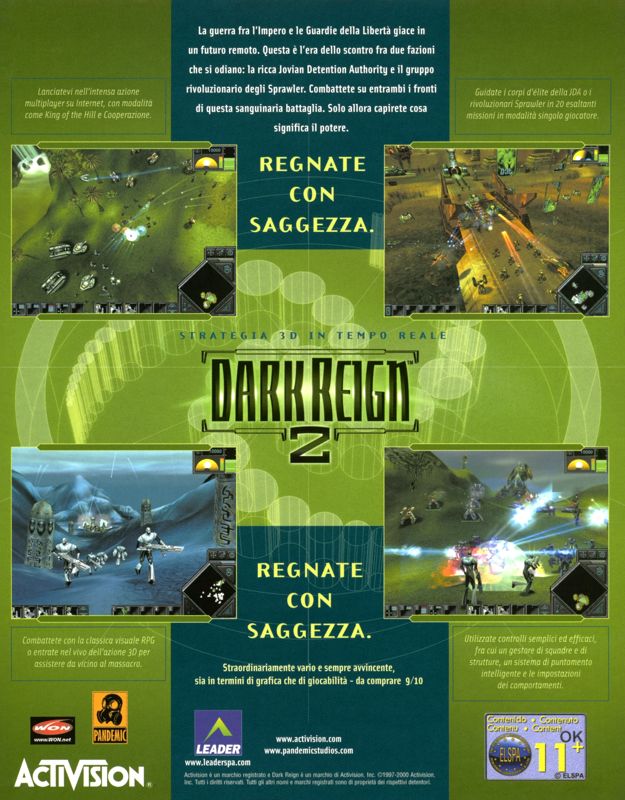 Dark Reign 2 cover or packaging material - MobyGames