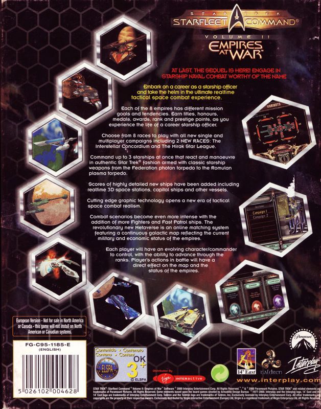 Star Trek: Starfleet Command Volume II - Empires at War cover or ...