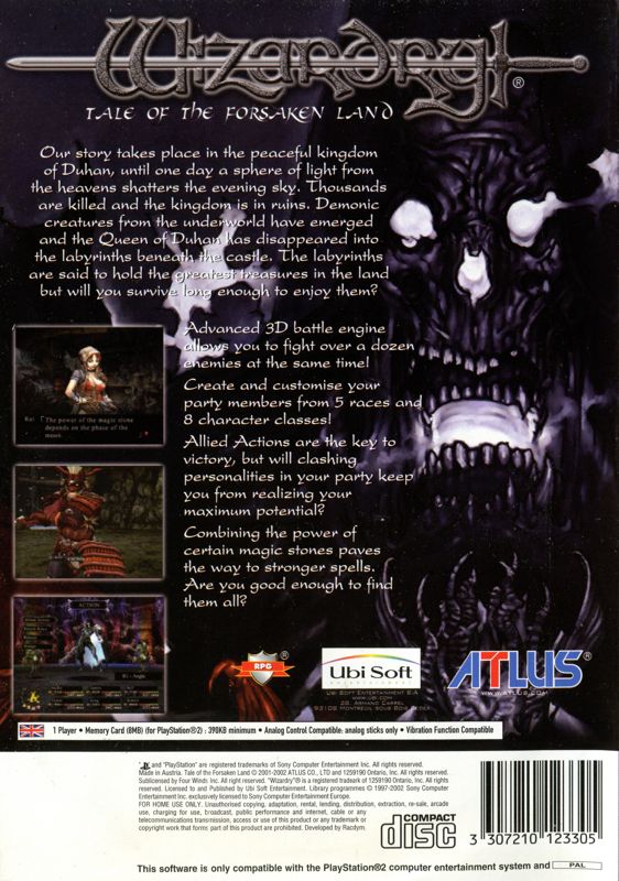 Wizardry: Tale of the Forsaken Land cover or packaging material - MobyGames