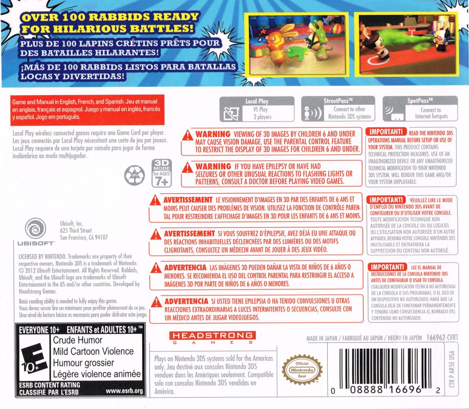 Rabbids Rumble cover or packaging material - MobyGames