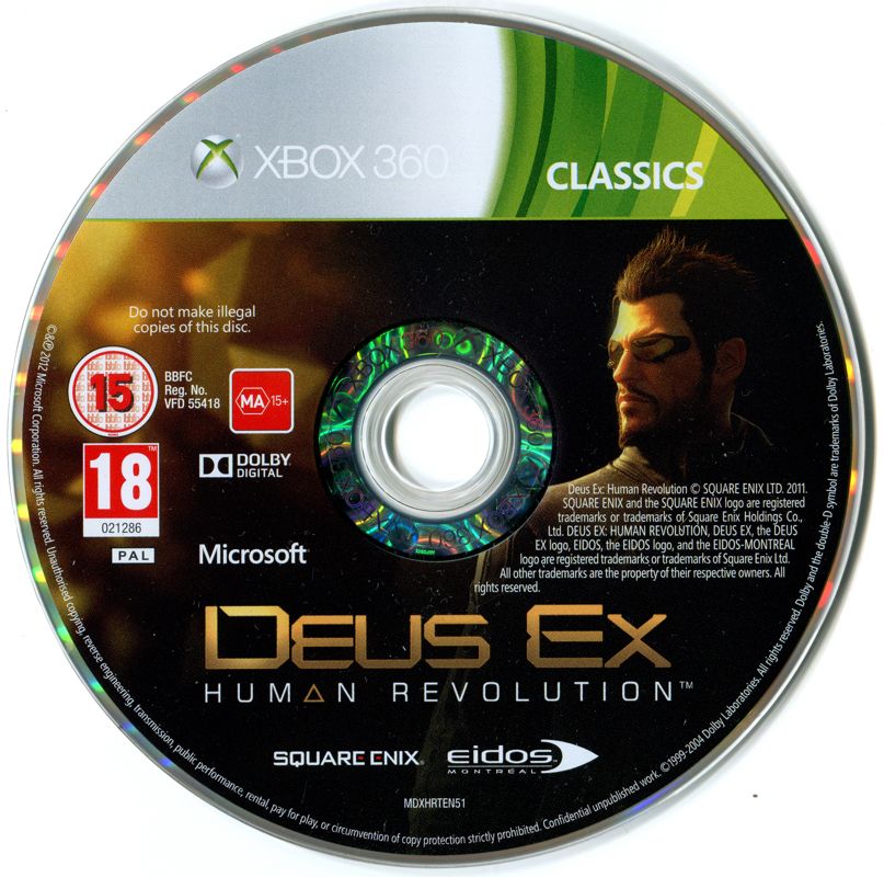 Deus Ex: Human Revolution cover or packaging material - MobyGames