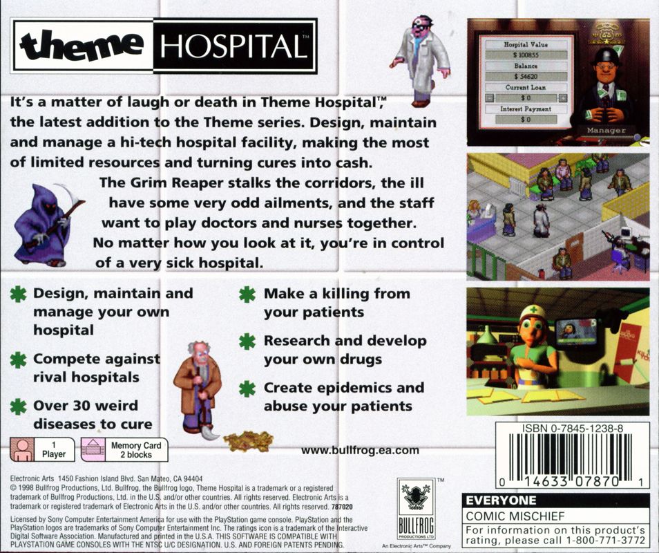 Theme Hospital cover or packaging material - MobyGames