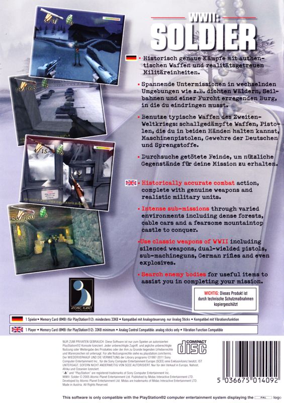 WWII: Soldier cover or packaging material - MobyGames