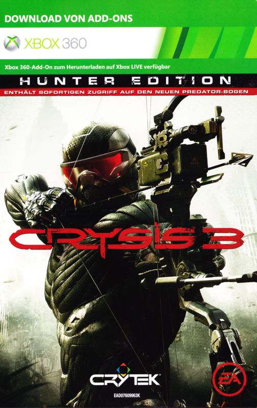 Crysis 3 (Hunter Edition) cover or packaging material - MobyGames