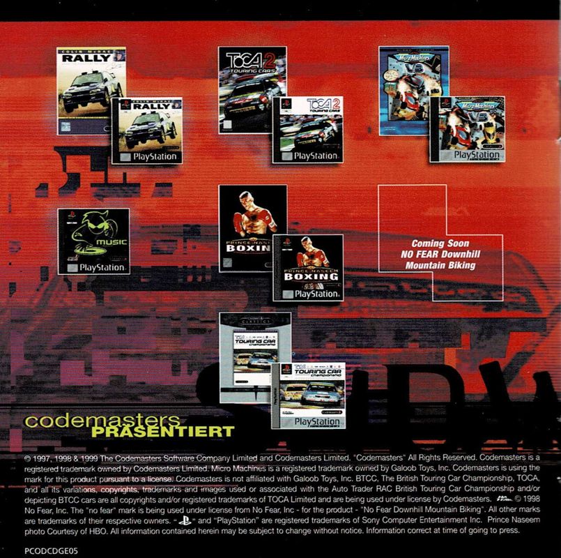 TOCA Championship Racing cover or packaging material - MobyGames