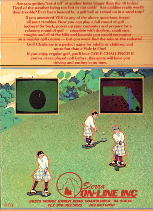 Golf Challenge cover or packaging material - MobyGames