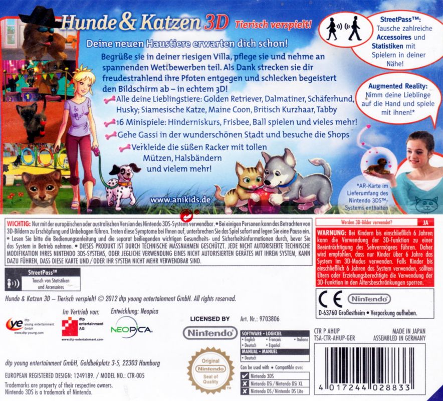 Cats & Dogs: Pets at Play cover or packaging material - MobyGames