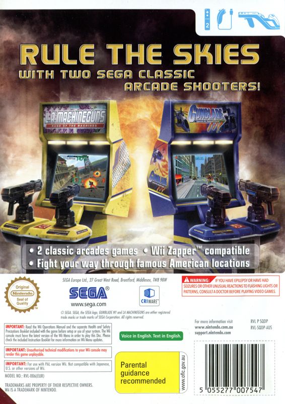 Arcade Hits Pack: Gunblade NY & L.A. Machineguns: Rage of the Machines ...