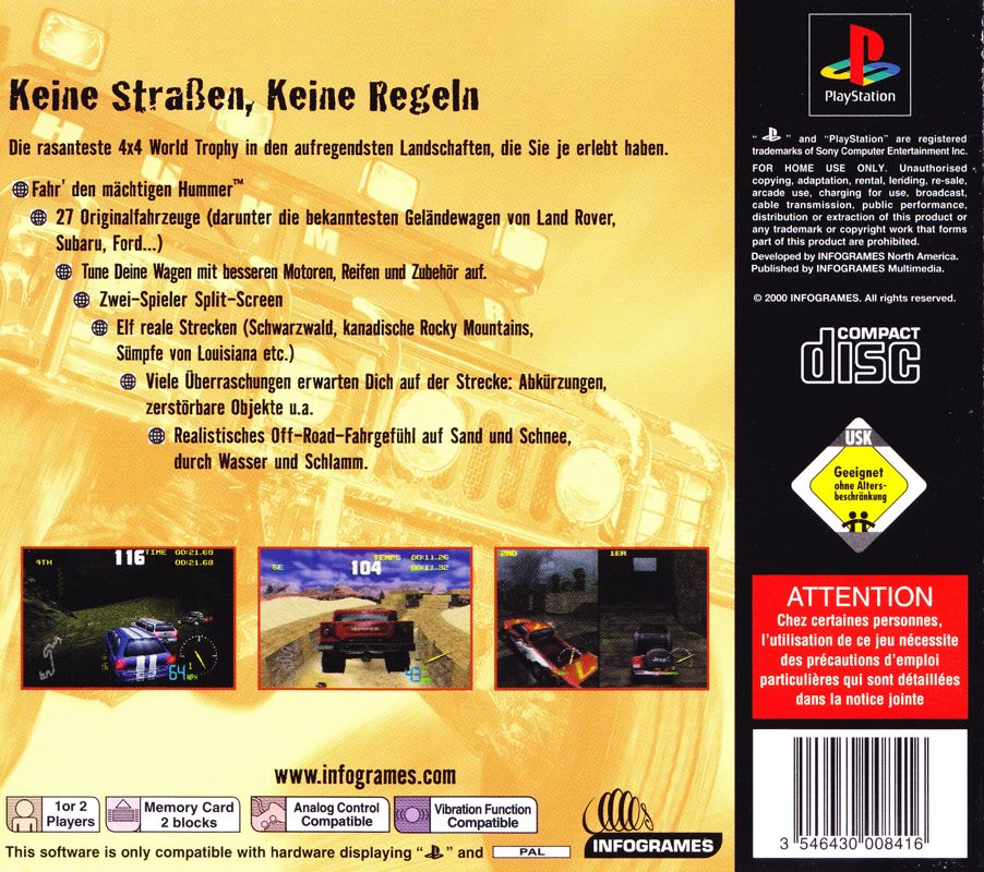 Test Drive: Off-Road 3 cover or packaging material - MobyGames