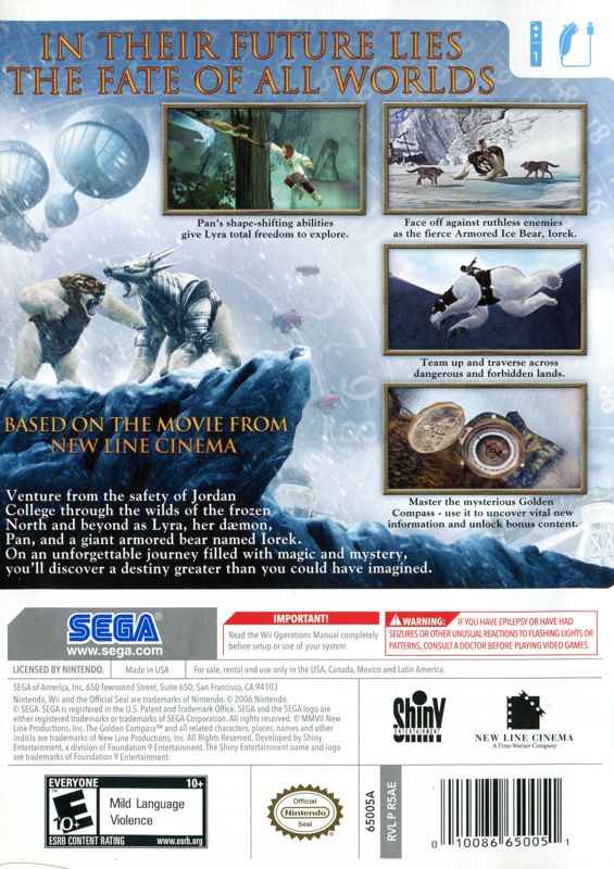 The Golden Compass cover or packaging material - MobyGames