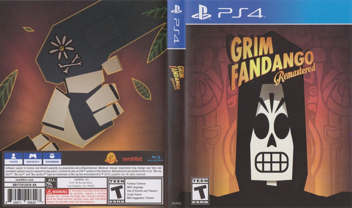 Grim Fandango: Remastered (20th Anniversary Edition) cover or packaging material - MobyGames