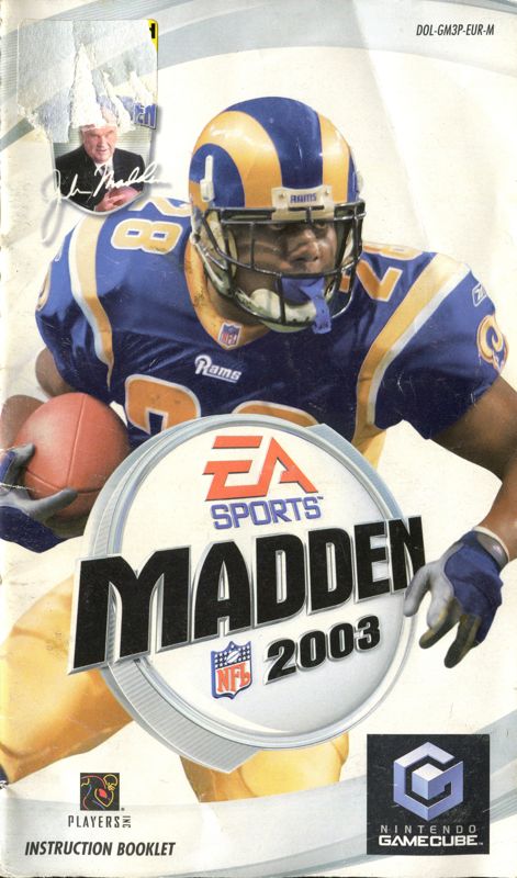 Madden NFL 2003 cover or packaging material - MobyGames