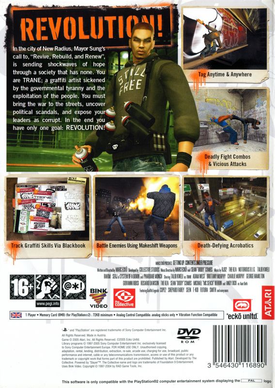 Marc Ecko's Getting Up: Contents Under Pressure cover or packaging ...