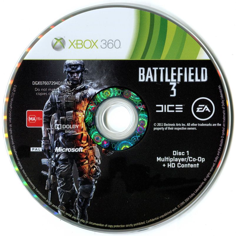 Battlefield 3 cover or packaging material - MobyGames