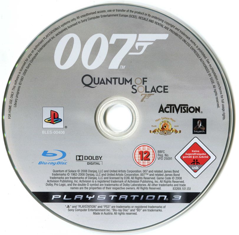 007: Quantum of Solace cover or packaging material - MobyGames