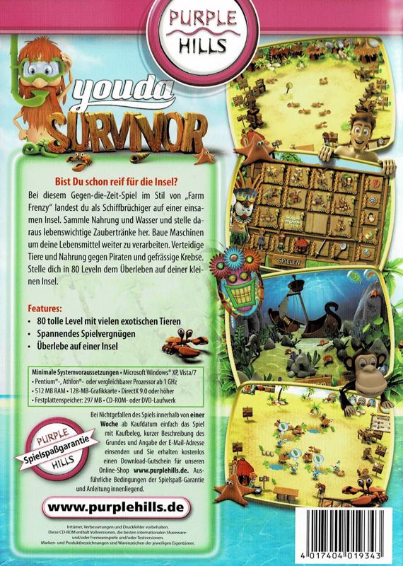Youda Survivor cover or packaging material - MobyGames