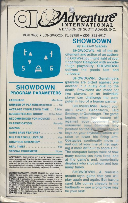 Showdown cover or packaging material - MobyGames
