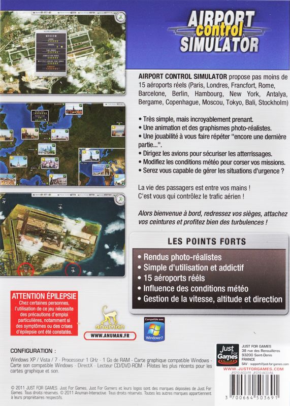 Airport Control Simulator cover or packaging material - MobyGames