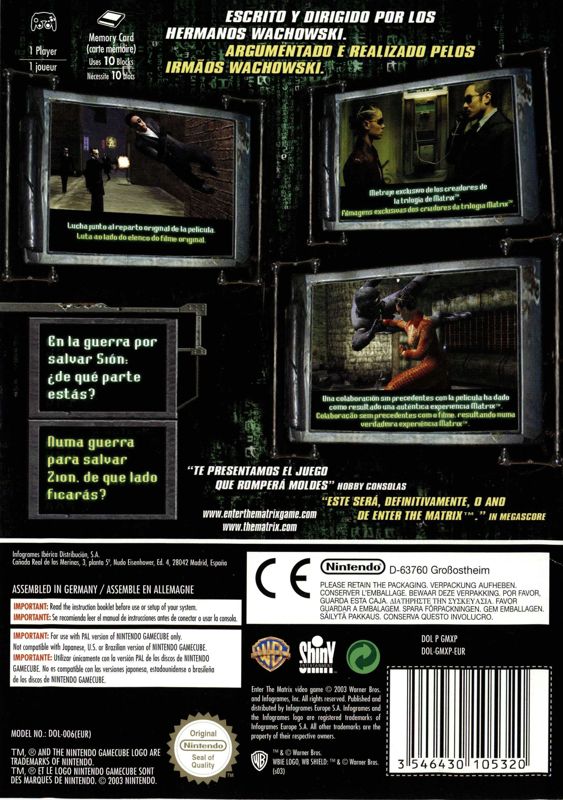 Enter the Matrix cover or packaging material - MobyGames