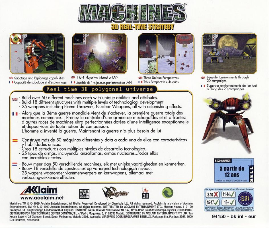 Machines cover or packaging material - MobyGames
