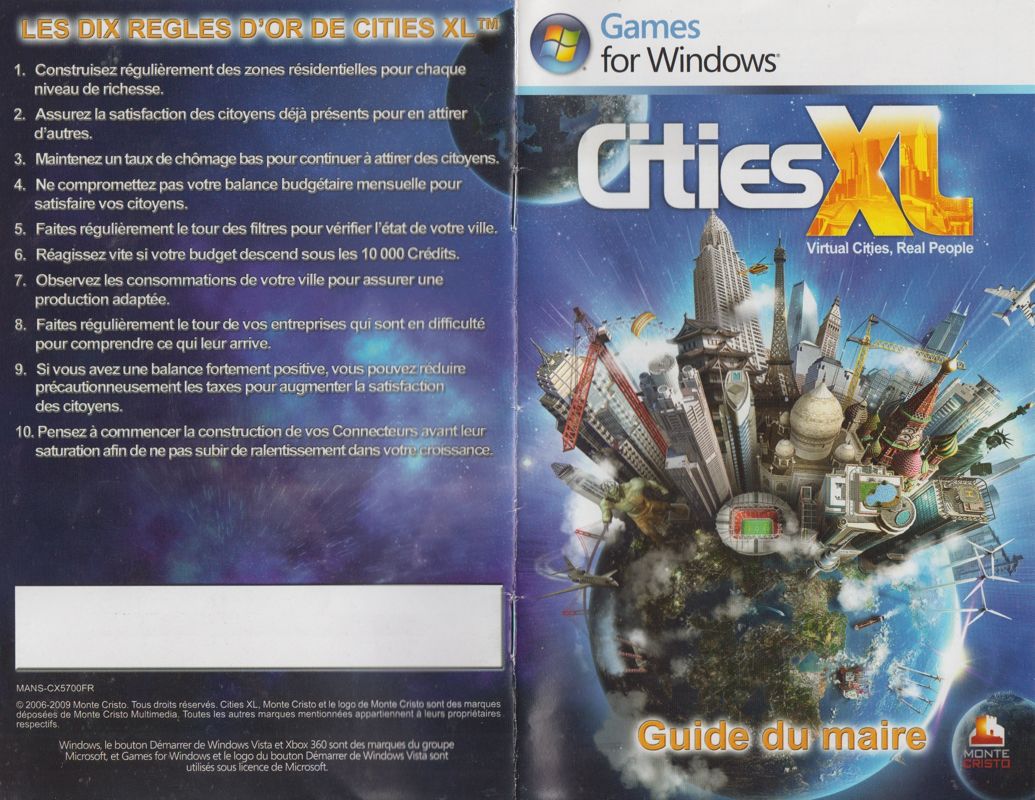 Cities XL cover or packaging material - MobyGames