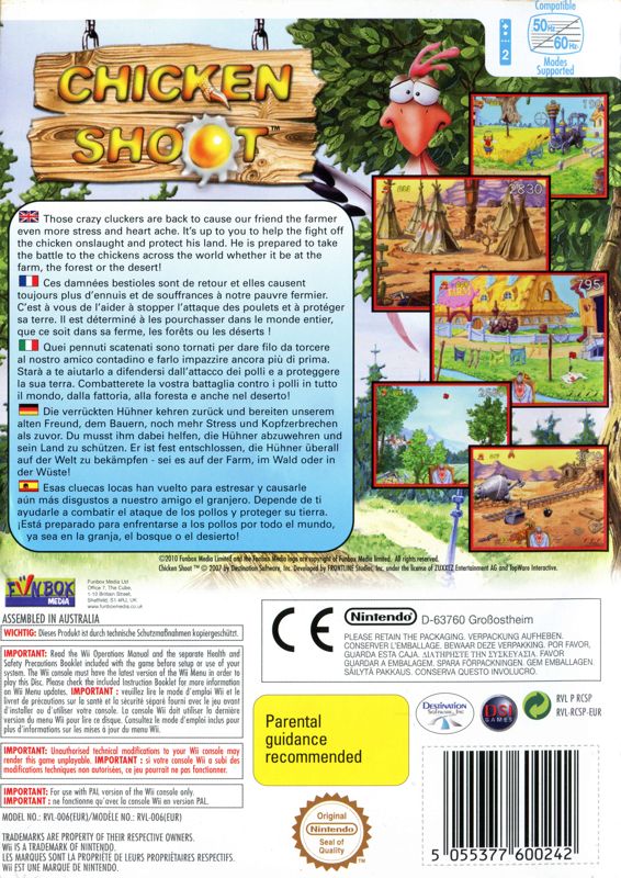 Chicken Shoot cover or packaging material - MobyGames