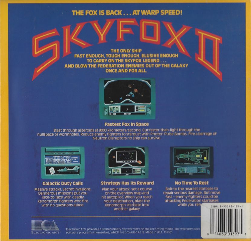 Skyfox II: The Cygnus Conflict cover or packaging material - MobyGames