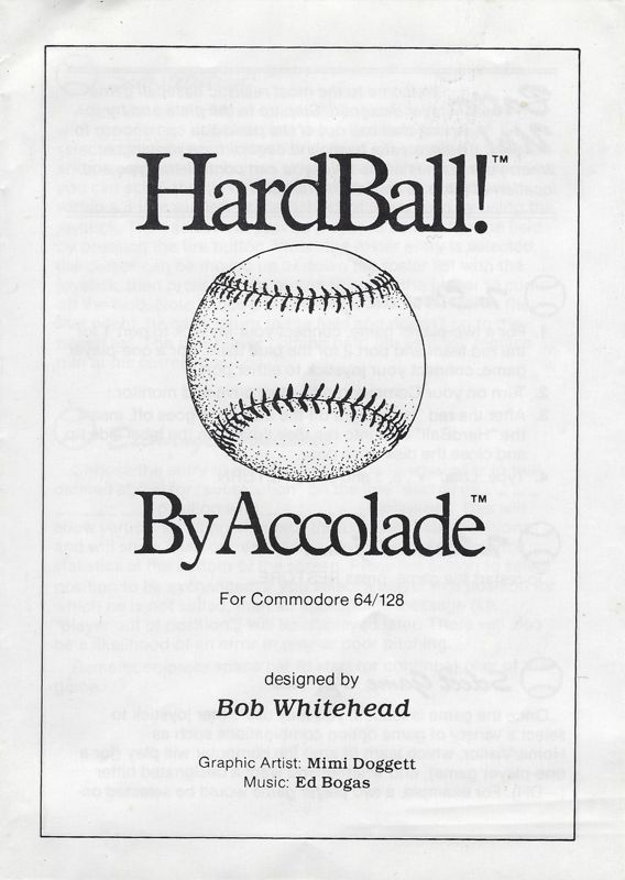 HardBall! cover or packaging material - MobyGames