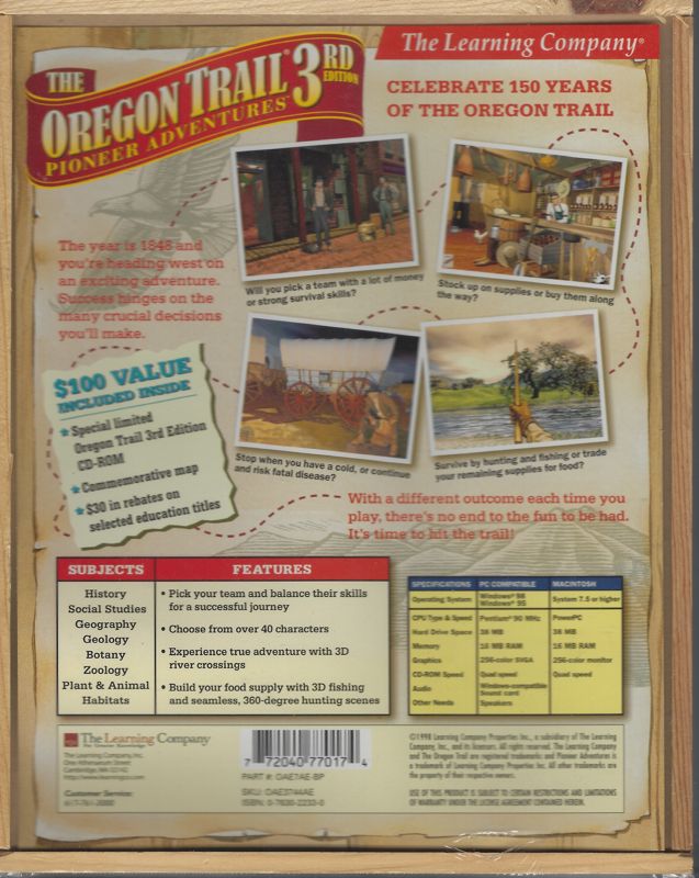 The Oregon Trail: 3rd Edition (Limited Edition) cover or packaging ...