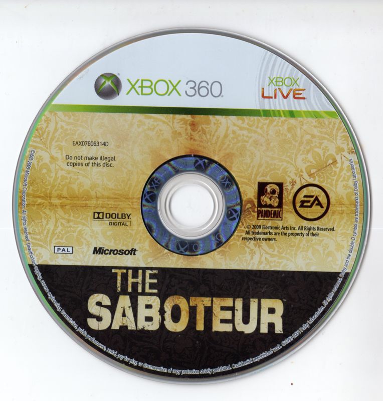 The Saboteur cover or packaging material - MobyGames
