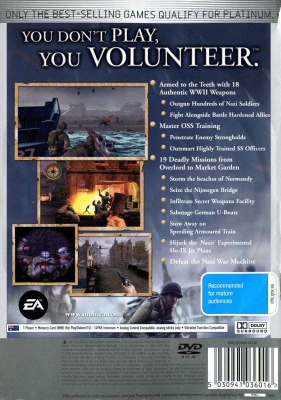 Medal of Honor: Frontline cover or packaging material - MobyGames